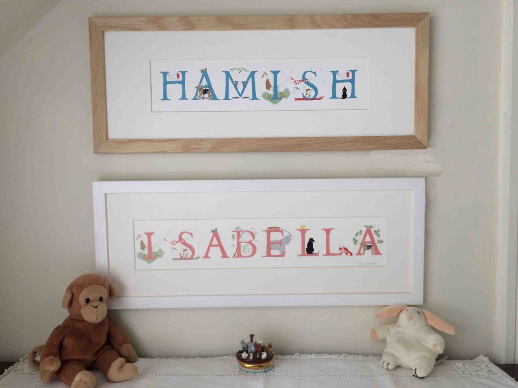 Illustrated Children's Name Prints